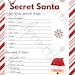 Printable Secret Santa Gift Exchange Survey Questionnaire for Christmas ...