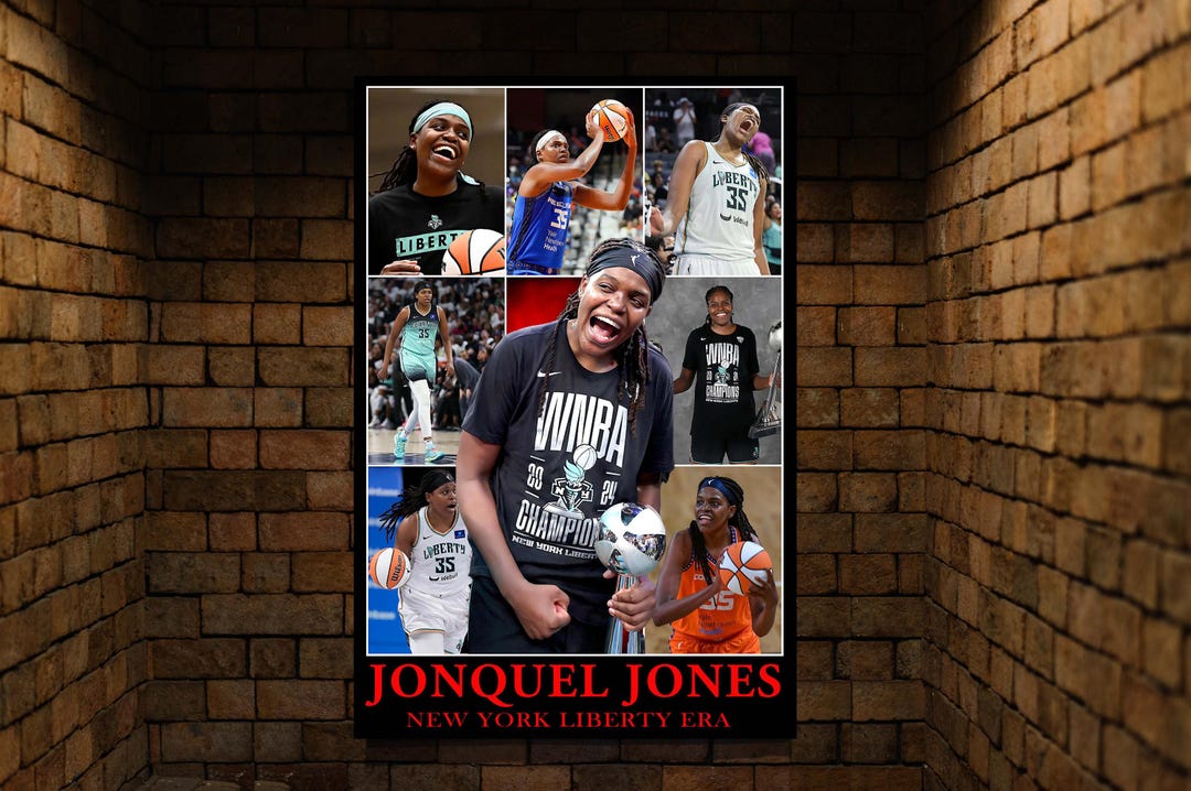 Jonquel Jones Liberty Champion Poster Women Basketball Poster Sports ...