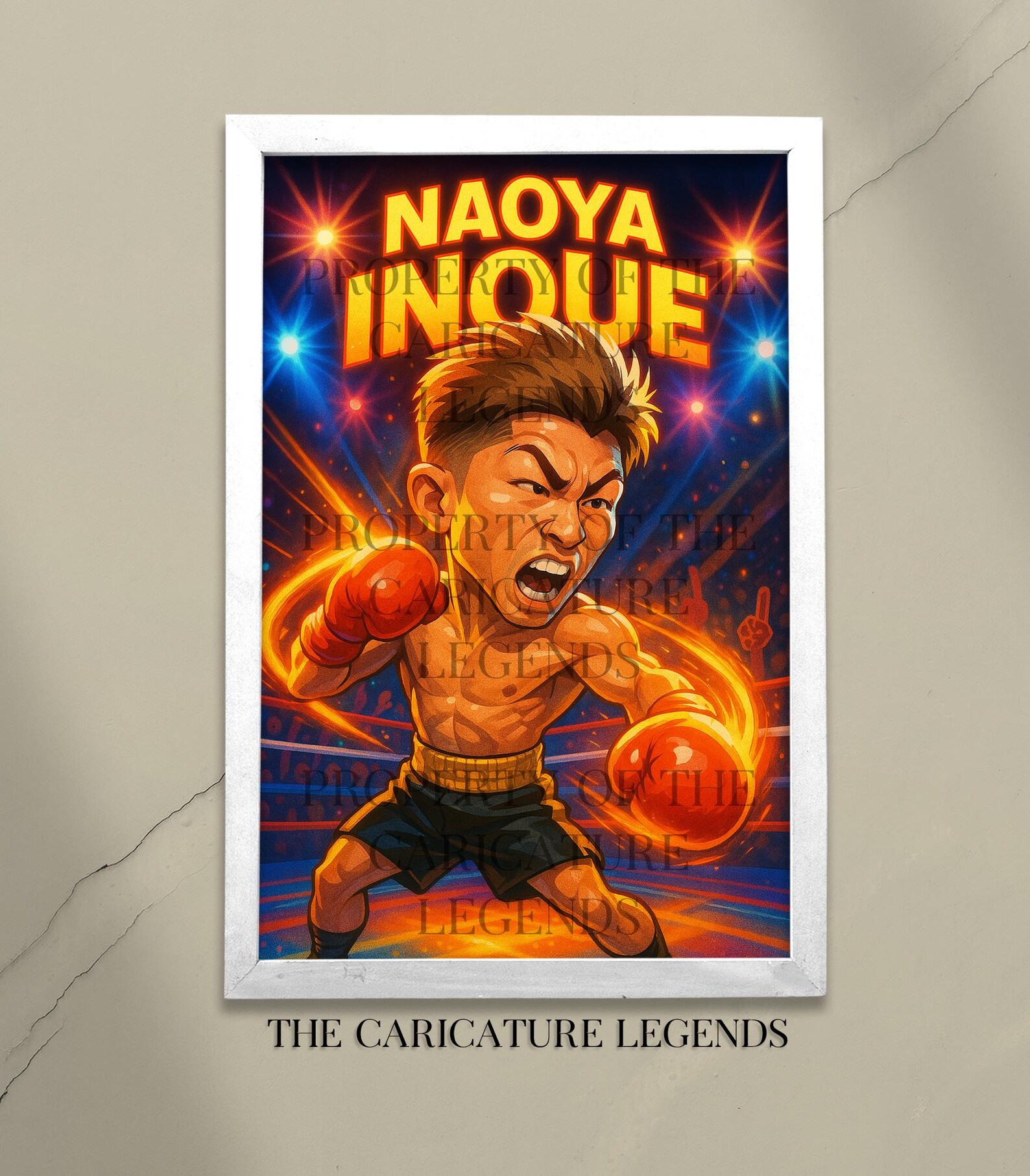 Naoya Inoue Caricature Poster – Boxing Star Fan Art Canvas Print for ...