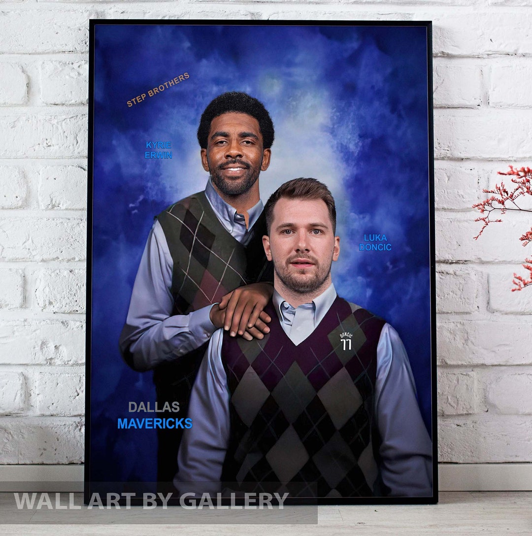 Luka Doncic Kyrie Irwin Vintage 90s Poster Handmade Decor Wall Art ...