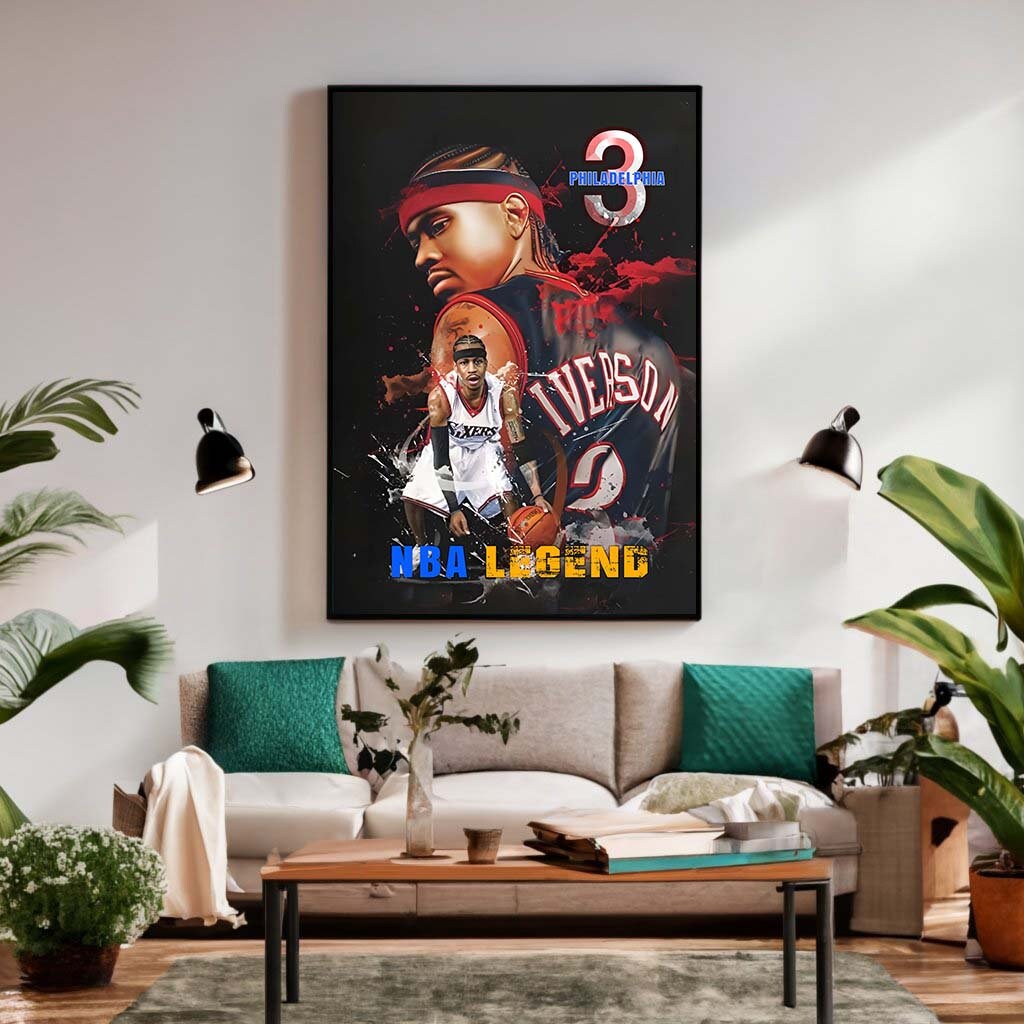 Allen Iverson Poster Handmade Furniture and Decor Iverson Sixers ...