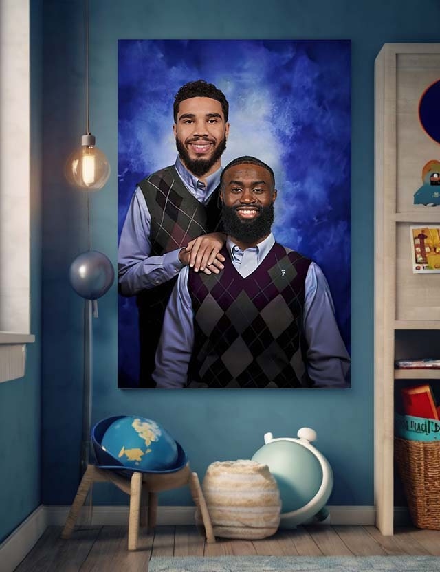 Step Brothers Jaylen Brown Jason Tatum Vintage 90s Poster Handmade ...