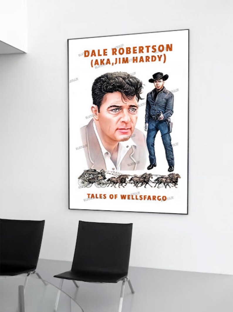 Dale Robertson Posters Jim Hardy Poster Tales From Wells Fargo - Etsy