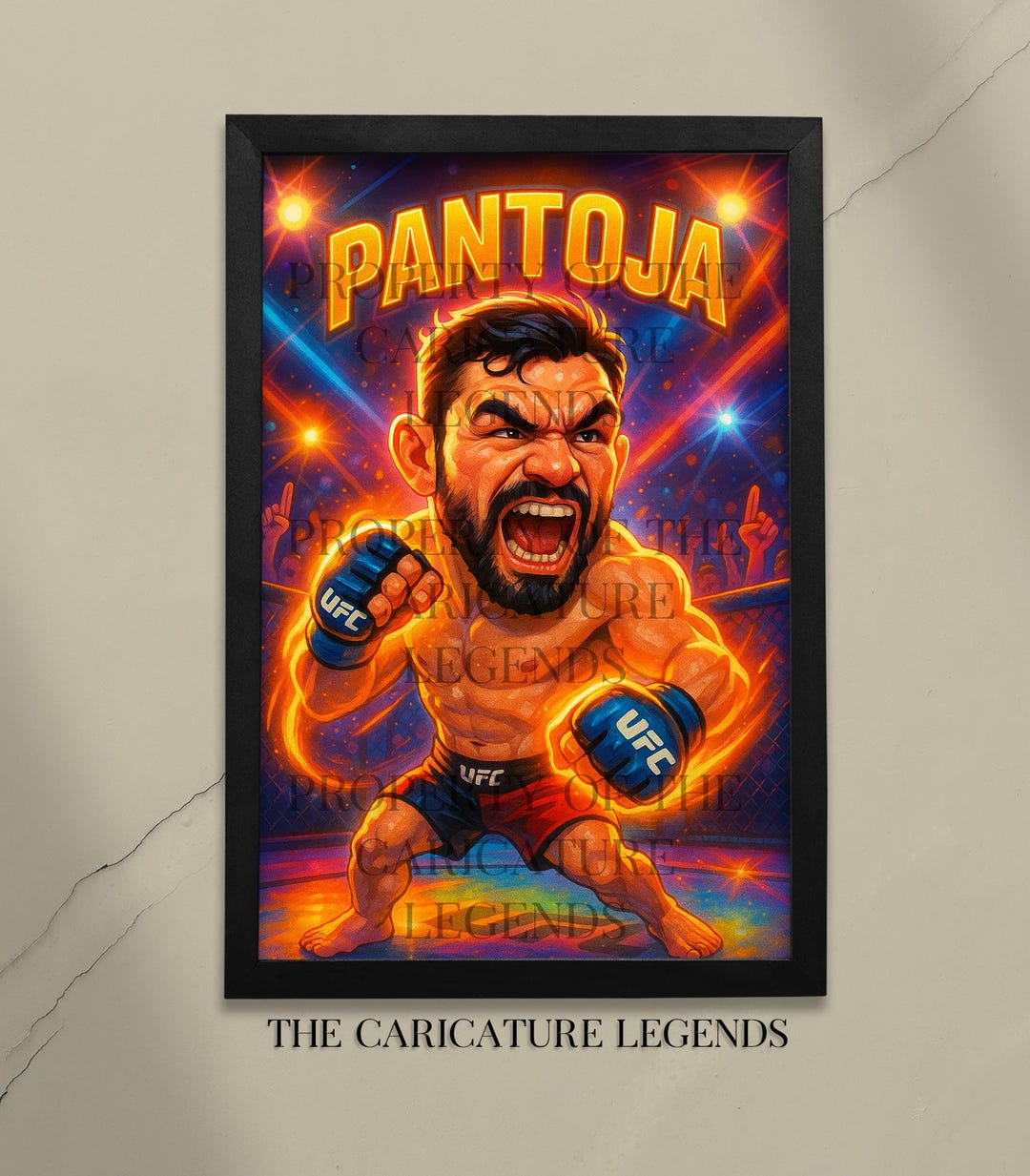 Alexandre Pantoja Caricature Poster – MMA Champion Fan Art Canvas Print ...
