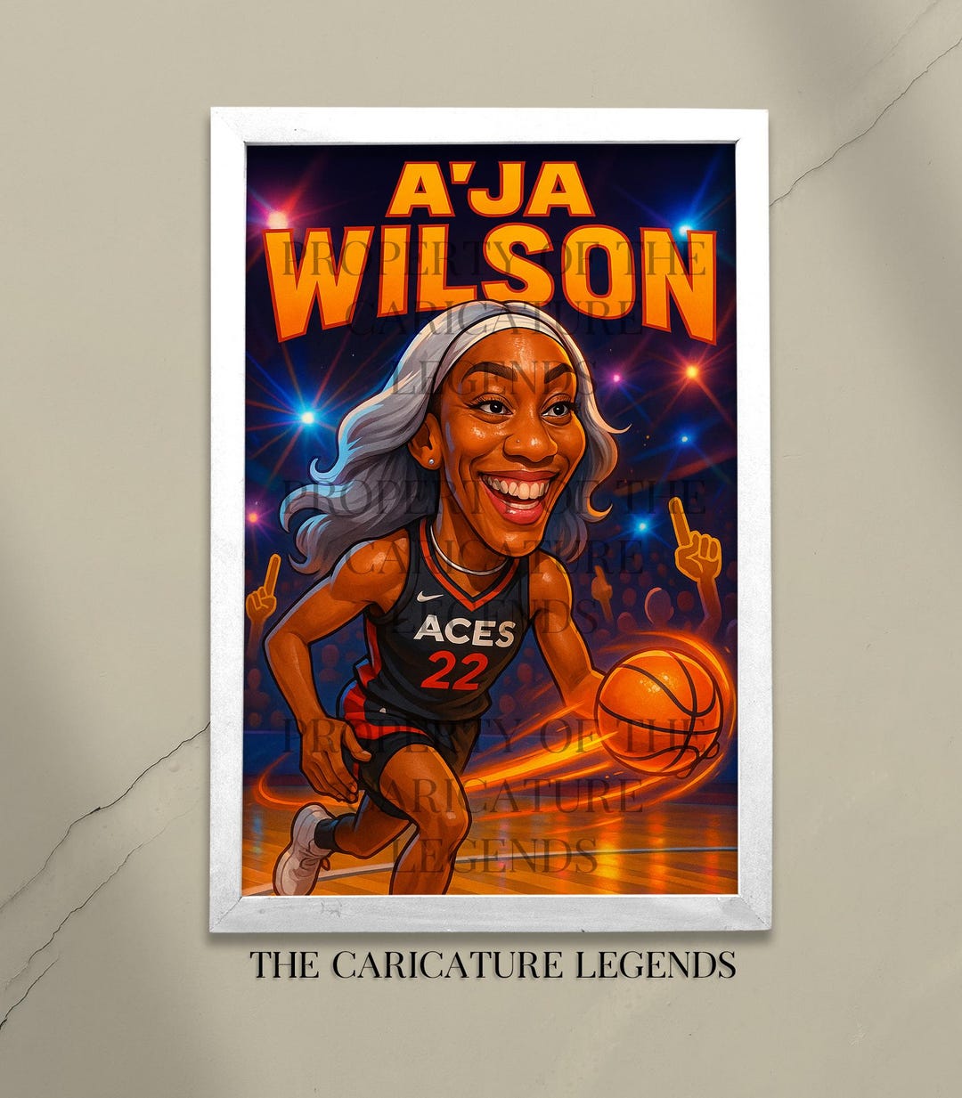 Aja Wilson Poster Las Vegas Aces Poster WNBA Poster Sports Poster ...