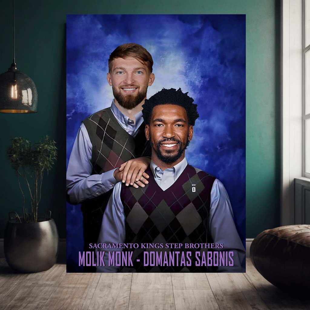 Step Brothers Molik Monk Domantas Sabonis Vintage 90s Poster Handmade Kings Poster NBA Poster ...