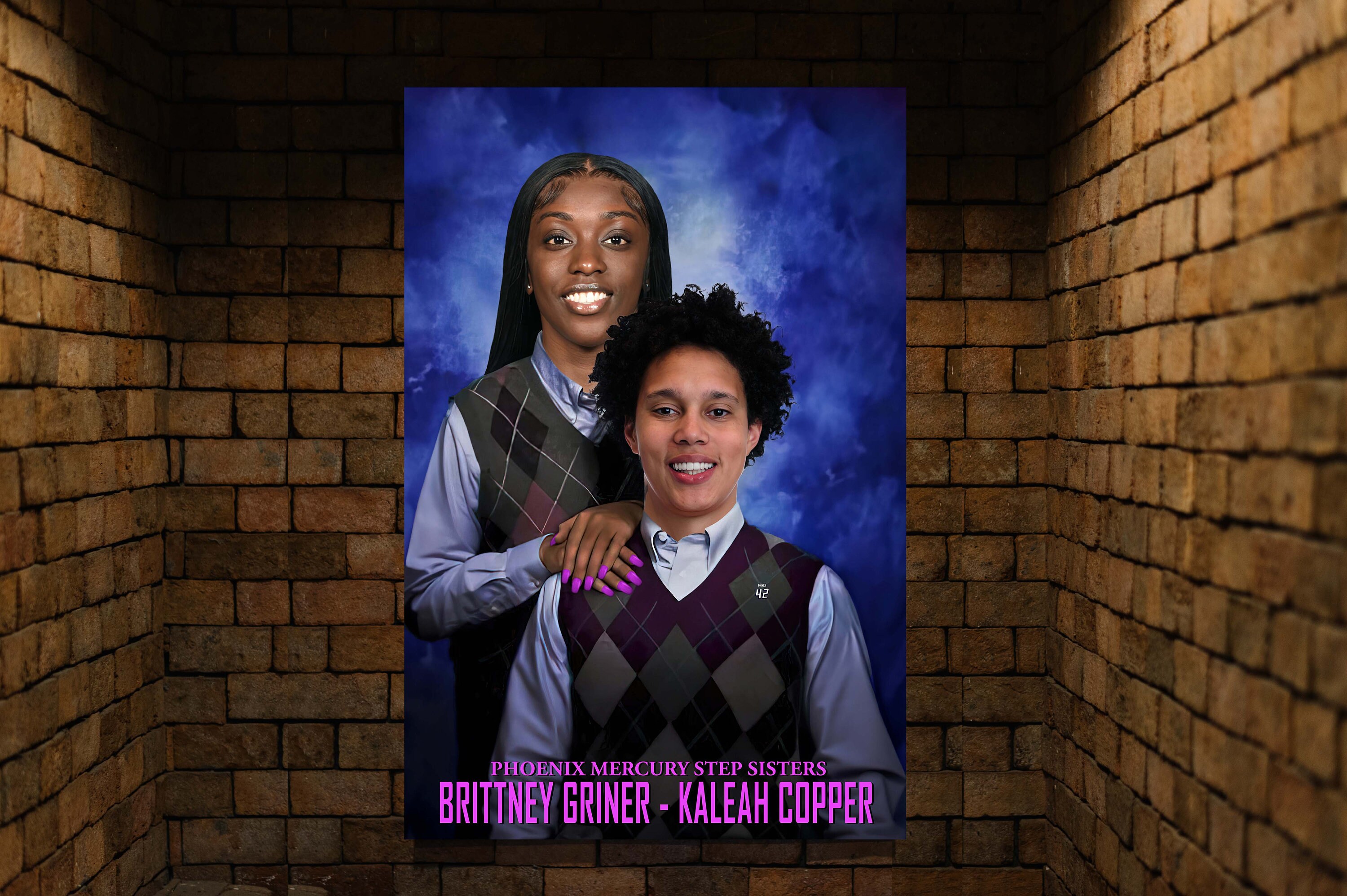 Step Sister Brittney Griner Kaleah Copper Phoenix Mercury Poster ...
