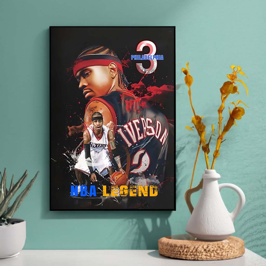 Allen Iverson Poster Handmade Furniture and Decor Iverson Sixers ...