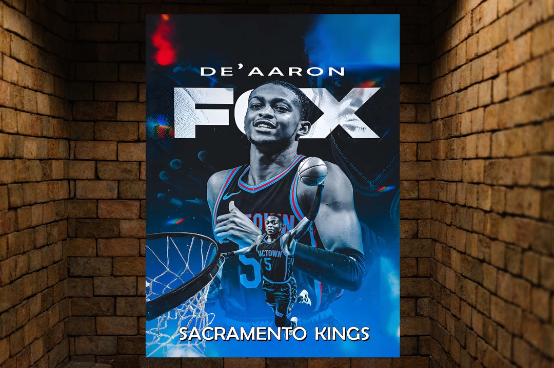 De'aaron Fox Poster Sacramento Kings Poster Wall Art Handmade Man Cave ...