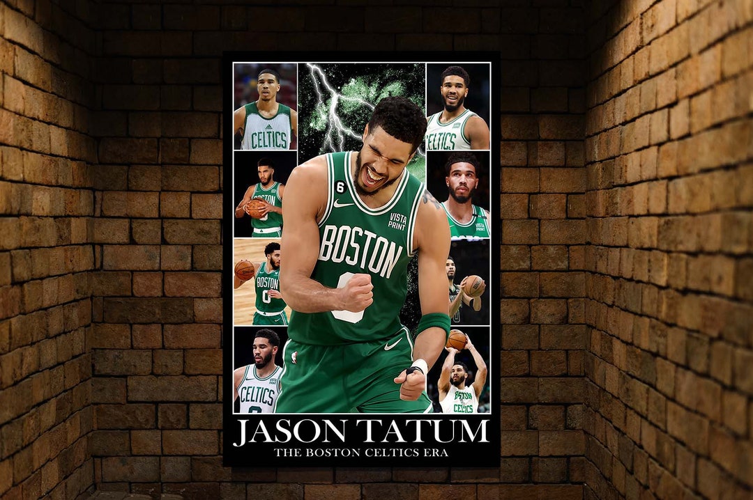 Jason Tatum Boston Celtics Vintage 90s Poster Handmade Celtics Poster ...