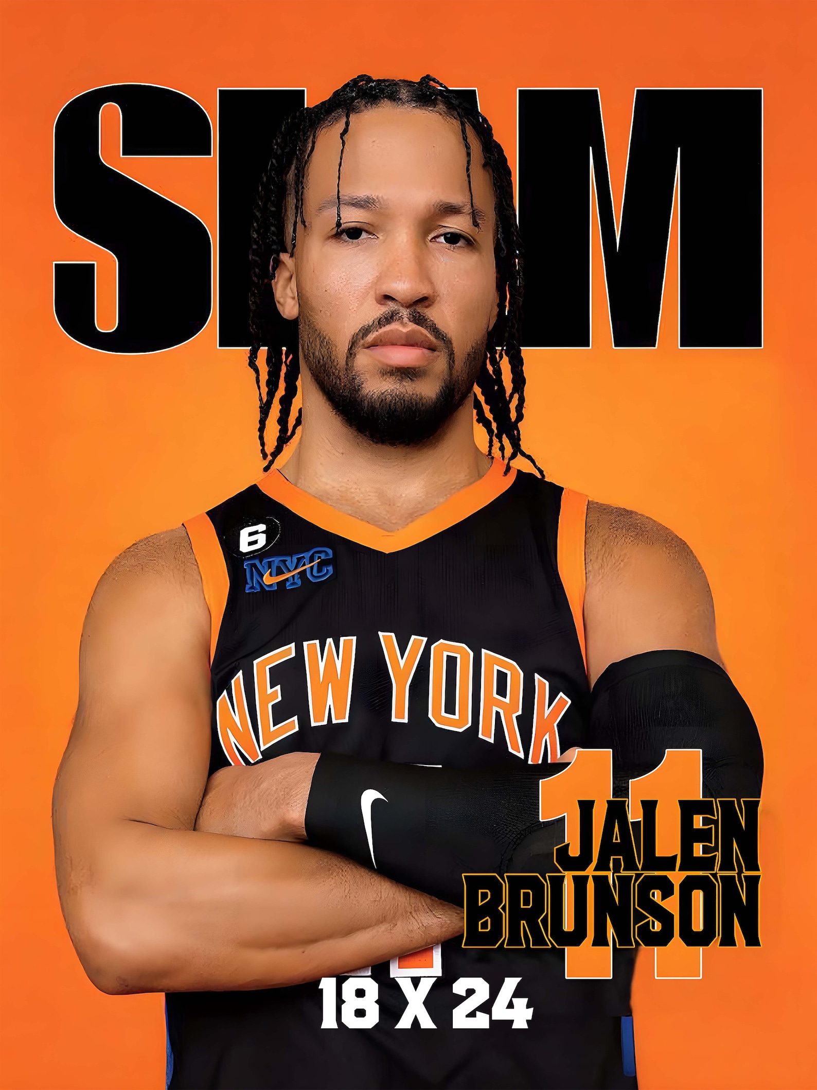 Limited Edition Jalen Bronson New York Knicks Poster Handmade Decor NBA ...