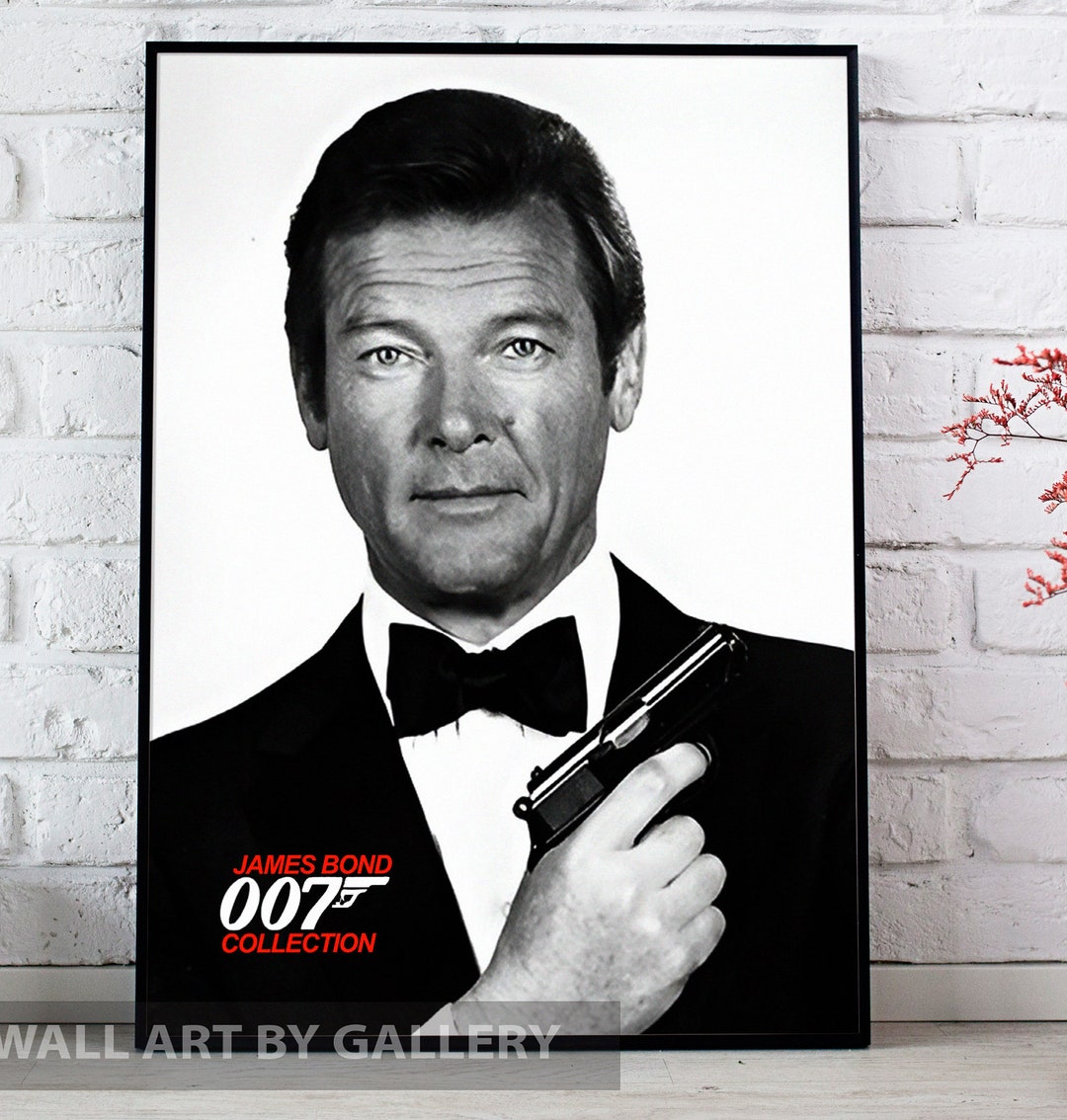 Roger Moore James Bond 007 Art Poster Movies Wall Art James - Etsy