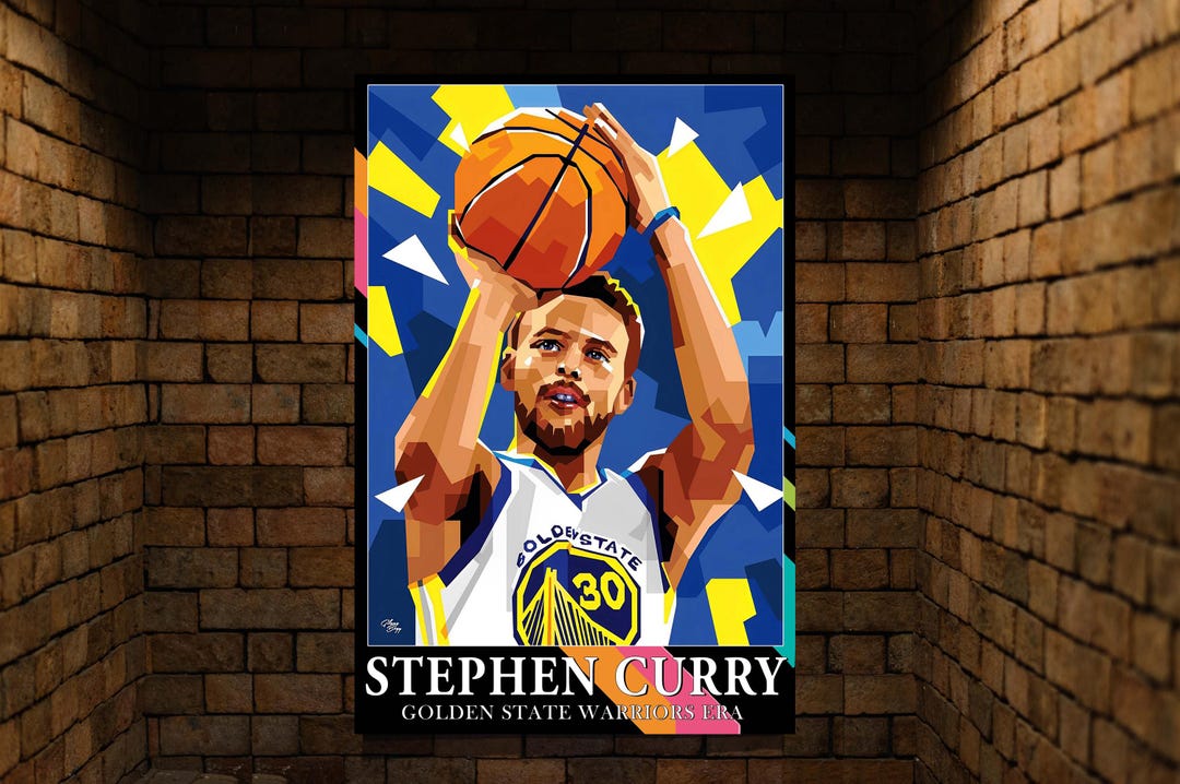 Stephen Curry Poster Curry Wall Art Vintage Poster Graphic Poster ...