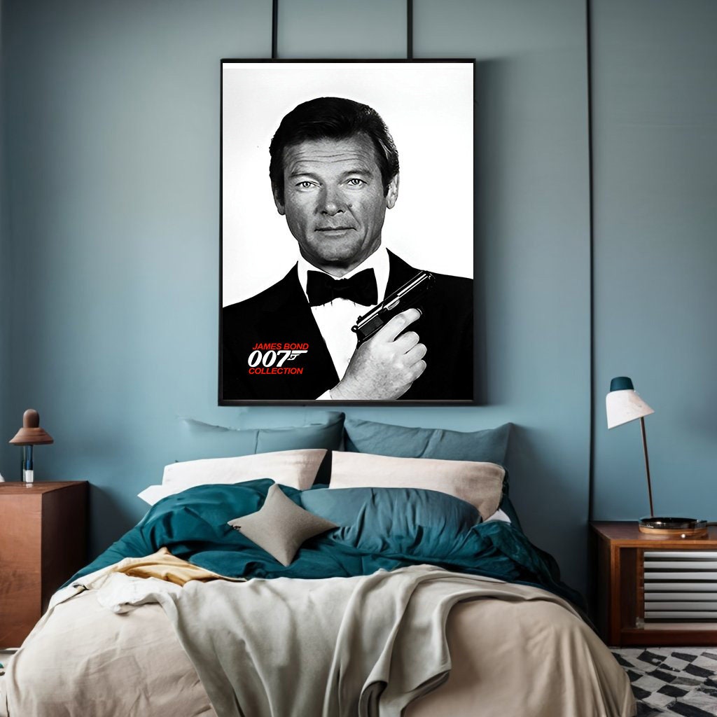 Roger Moore James Bond 007 Art Poster Movies Wall Art James - Etsy