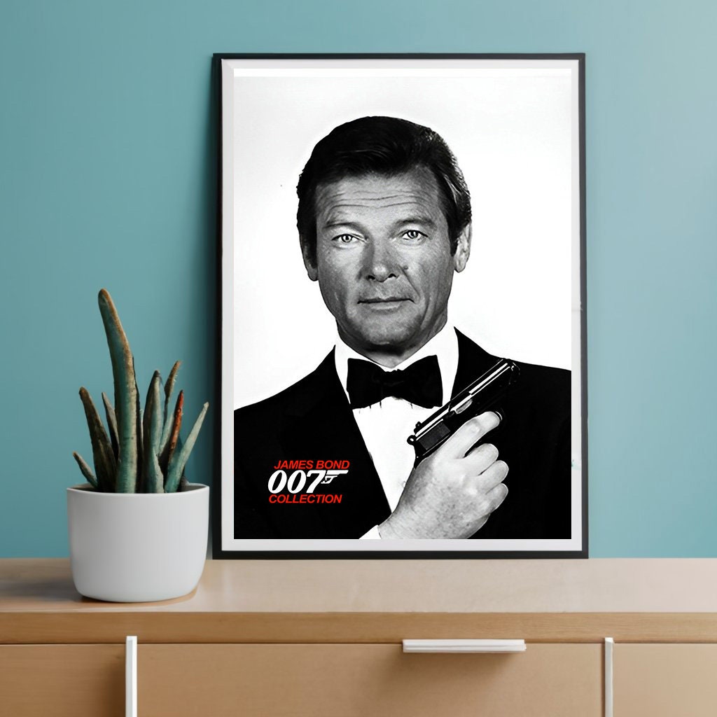 Roger Moore James Bond 007 Art Poster Movies Wall Art James - Etsy