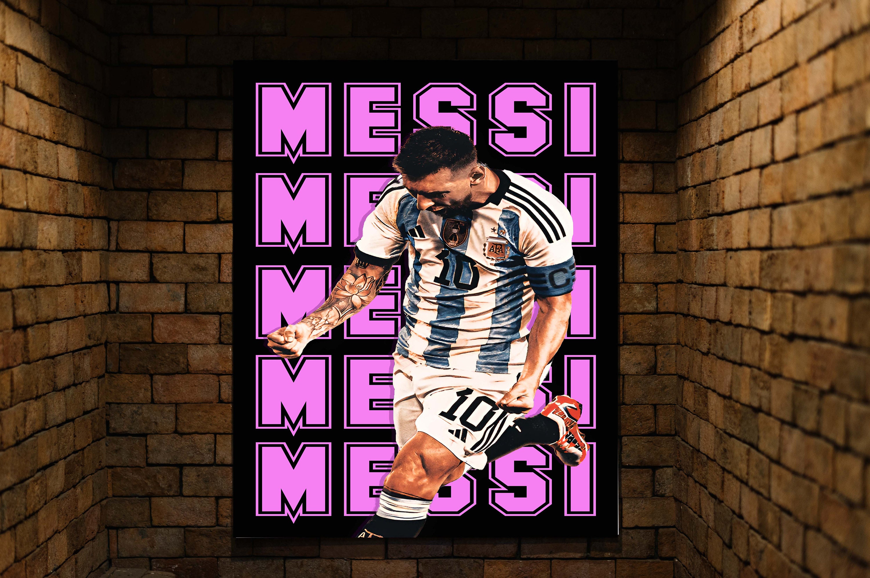 Messi Leo Leonel Messi Vintage Poster 90s Messi Poster Leonel - Etsy