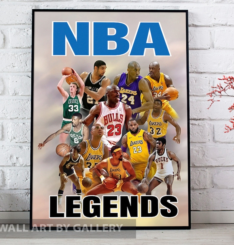 NBA Legends Posters Handmade Furniture and Decor Poster Gift for Him ...