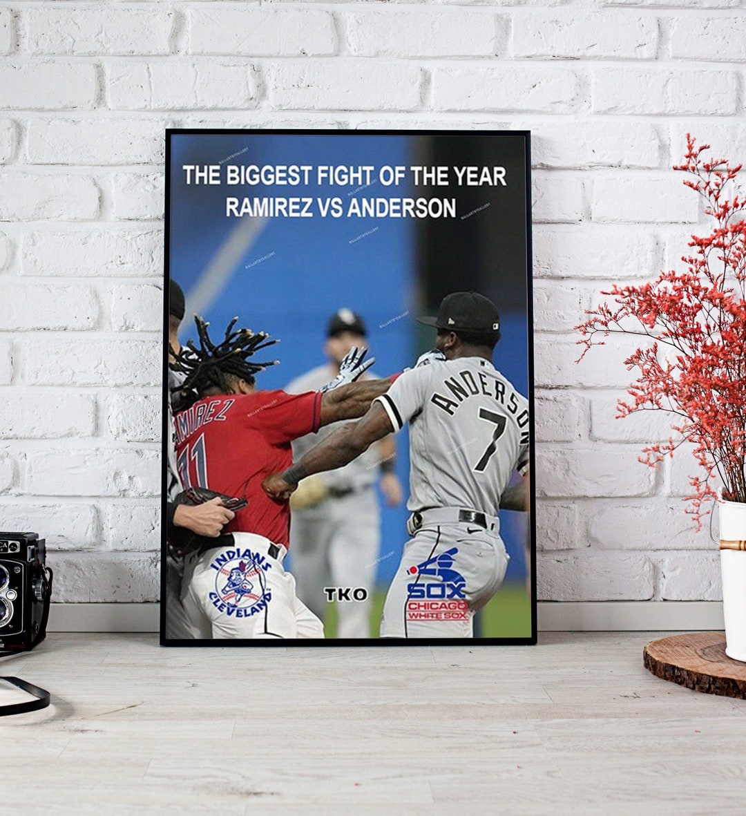 Jose Ramirez Vs Tim Anderson Poster Handmade Furniture and Decor Gift ...