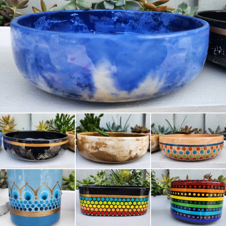 Shallow Plant Pots - Etsy