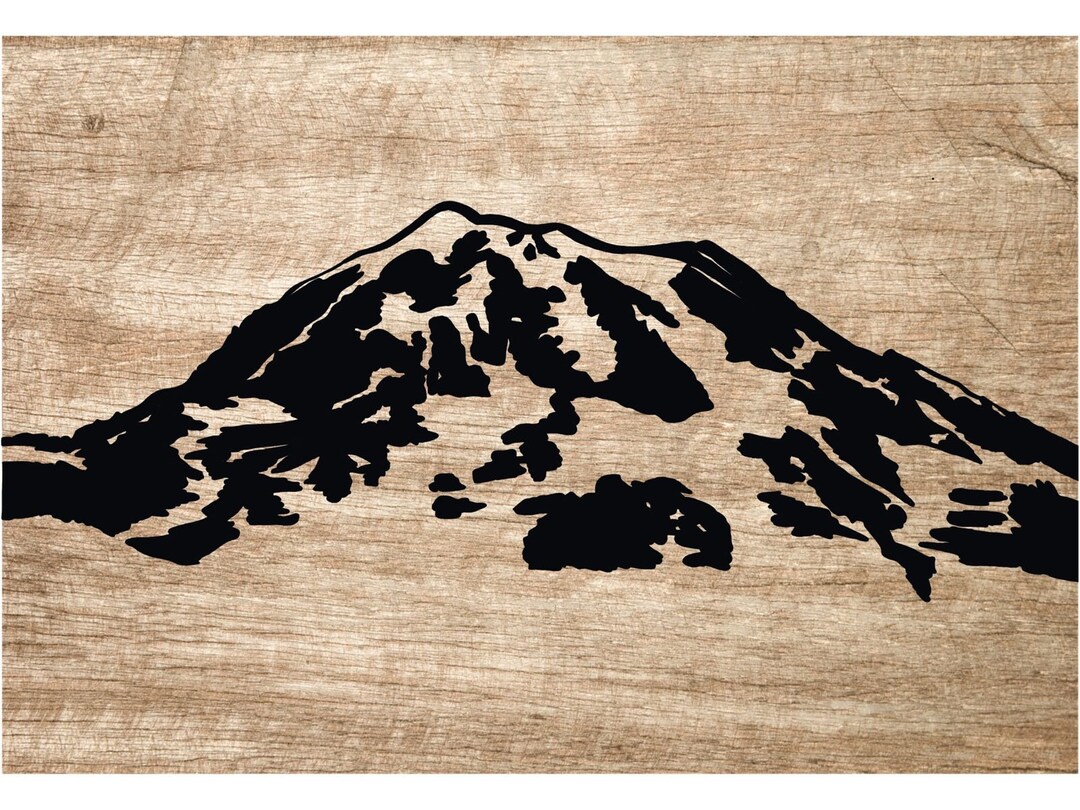 Mount Rainier Washington State Digital File | PNG | SVG | DXF - Etsy