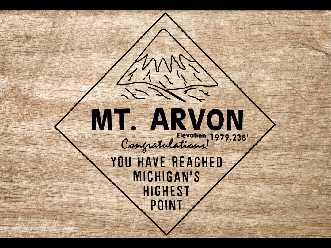 Mount Arvon Michigan Digital File | PNG | SVG | DXF - Etsy