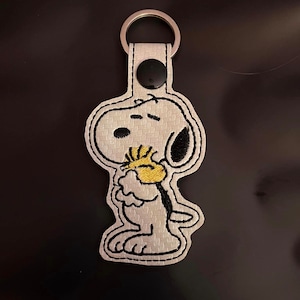 Snoopy in a Puffer Coat Keychain - Etsy