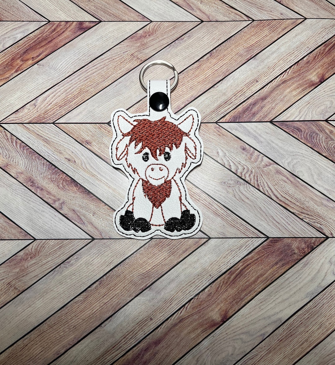 Highland Cow Keychain - Etsy