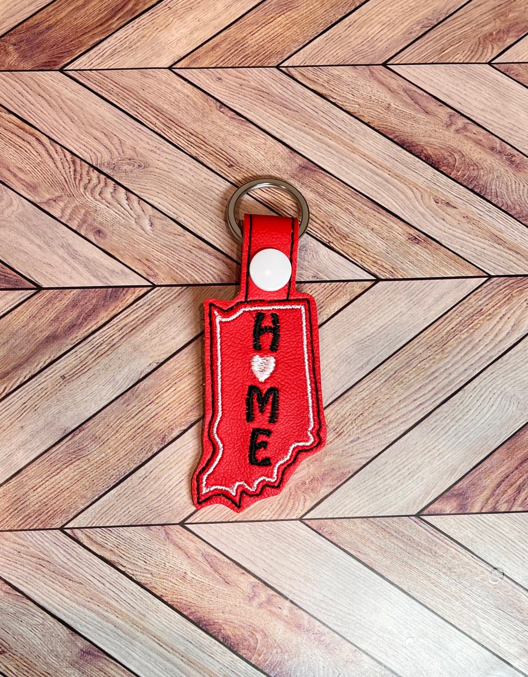 Indiana Home Keychain - Etsy