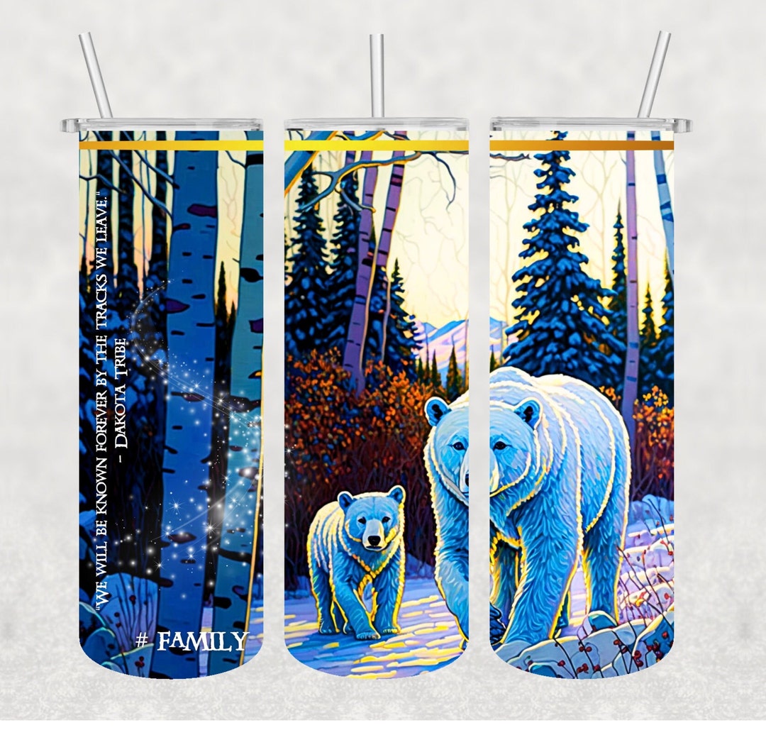 Tumbler Wrap, Sublimation Design, 20 Oz Skinny Straight, Polar Bears ...