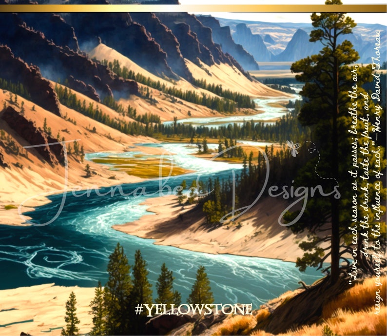 Yellowstone Tumbler Wrap, Sublimation Design, 20 Oz Skinny Straight ...