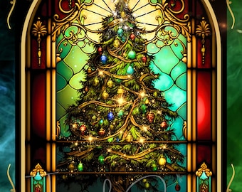 Faux Stained Glass Design, Wreath Sign Design, Sublimation Design ...