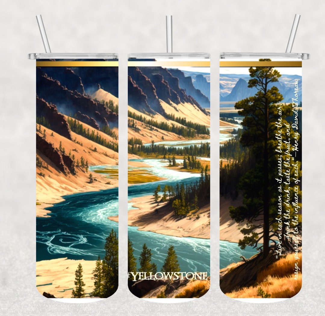 Yellowstone Tumbler Wrap, Sublimation Design, 20 Oz Skinny Straight ...