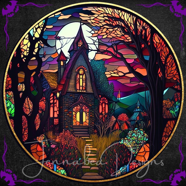 Stained Glass House Sign - Etsy