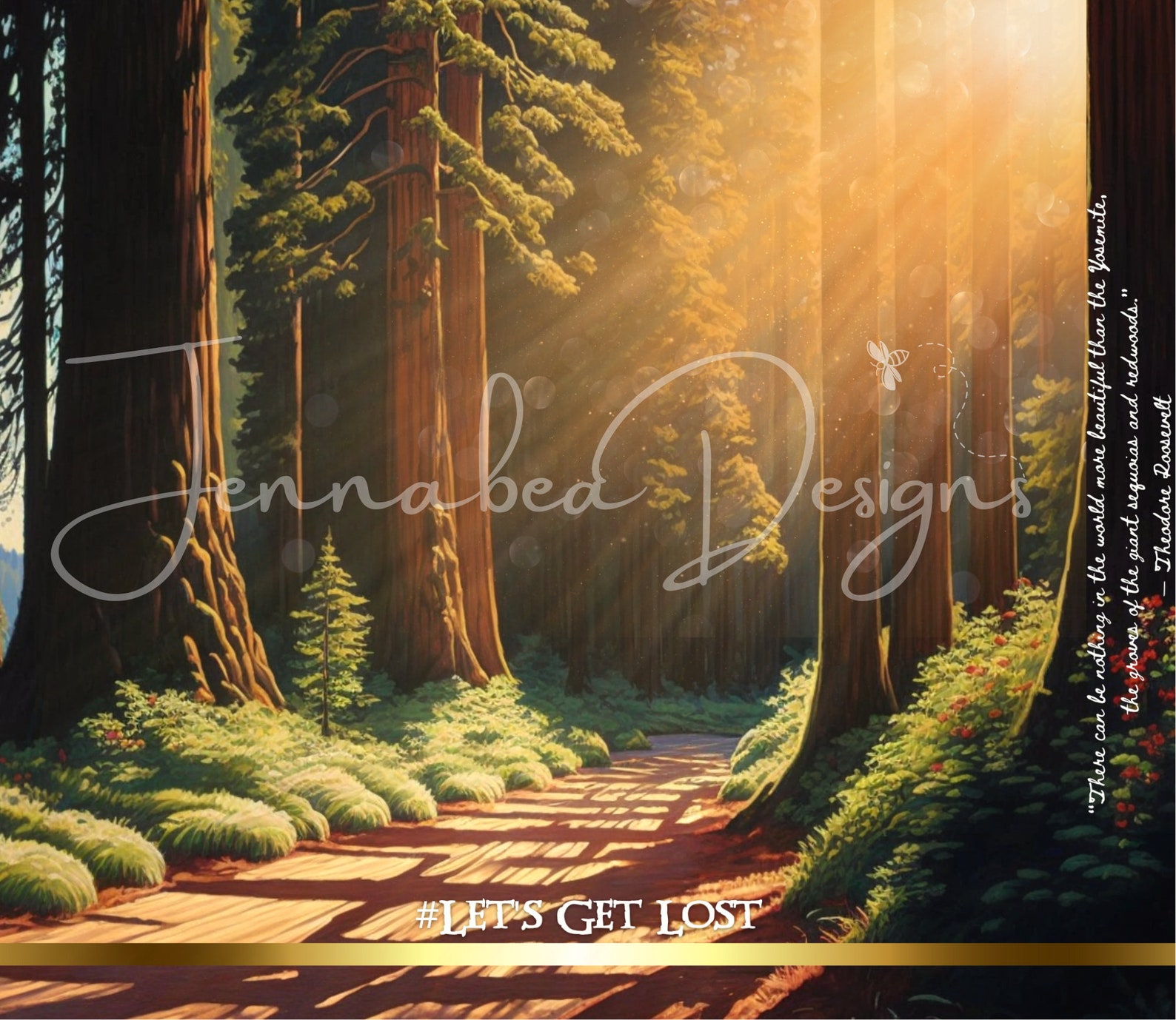 Redwoods Tumbler Wrap, Nature, California Sequoias, 20 Oz Skinny ...