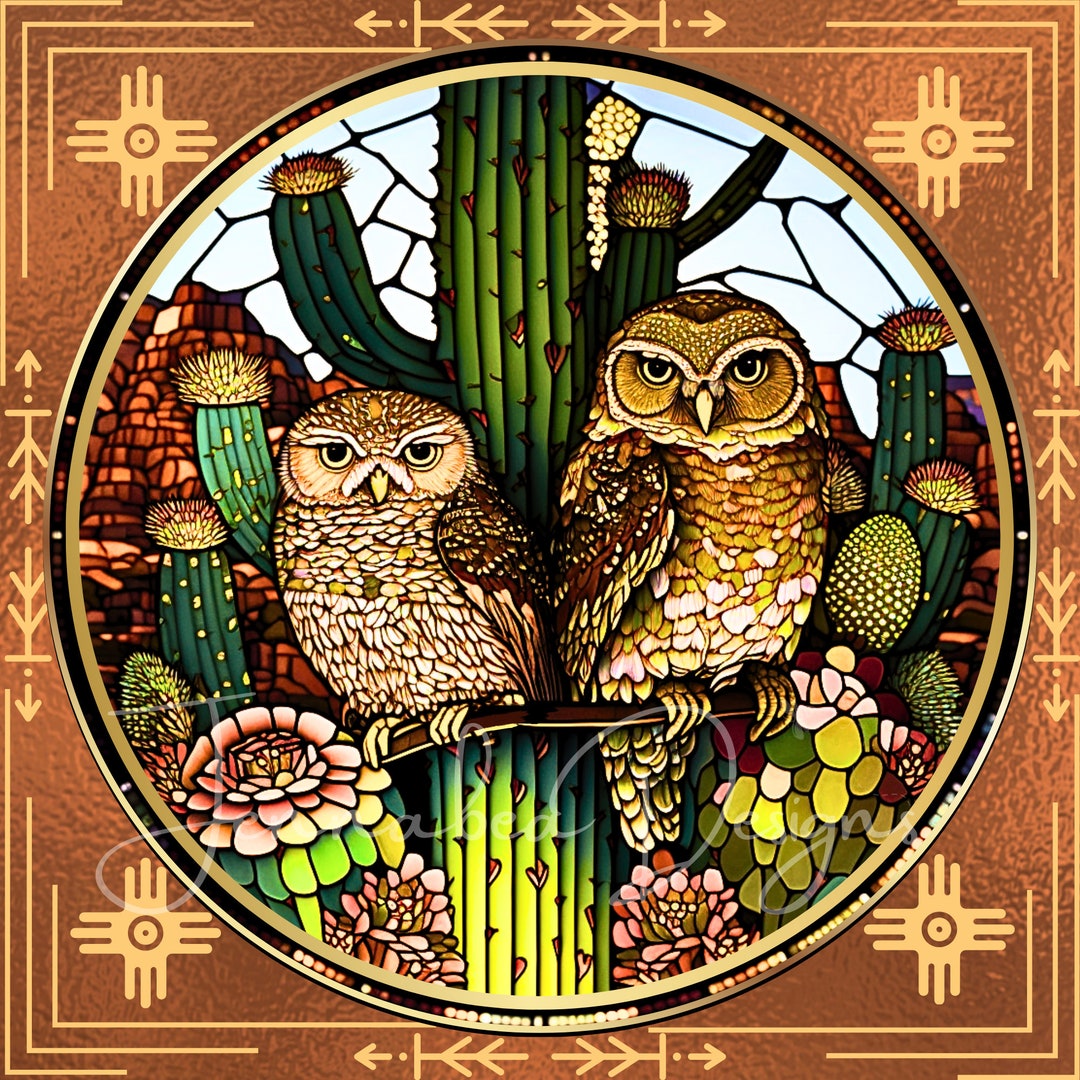 Faux Stained Glass, Wreath Sign Design, Square and Round, Cling Design ...