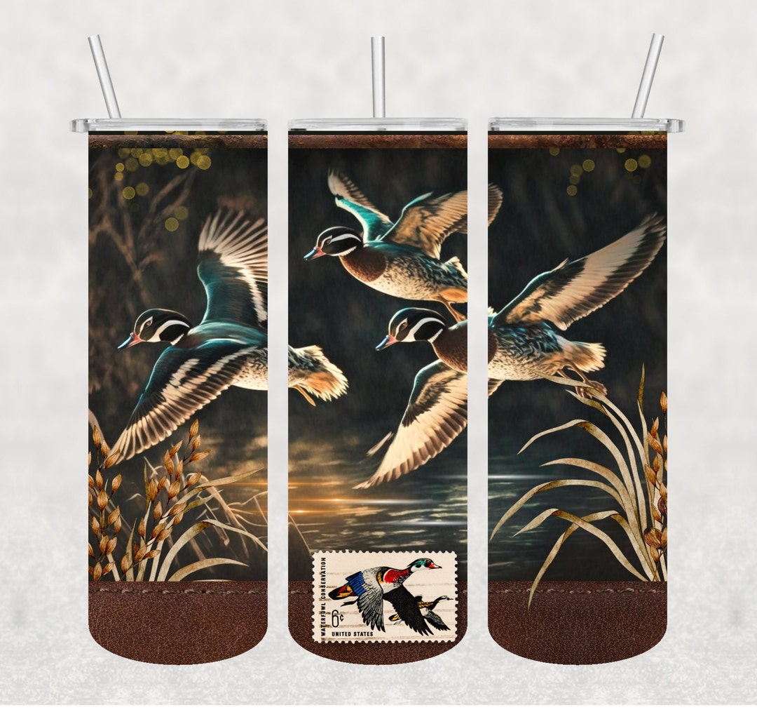 Tumbler Wrap, Wood Ducks in Flight, 20 Oz Skinny Straight, Sublimation ...