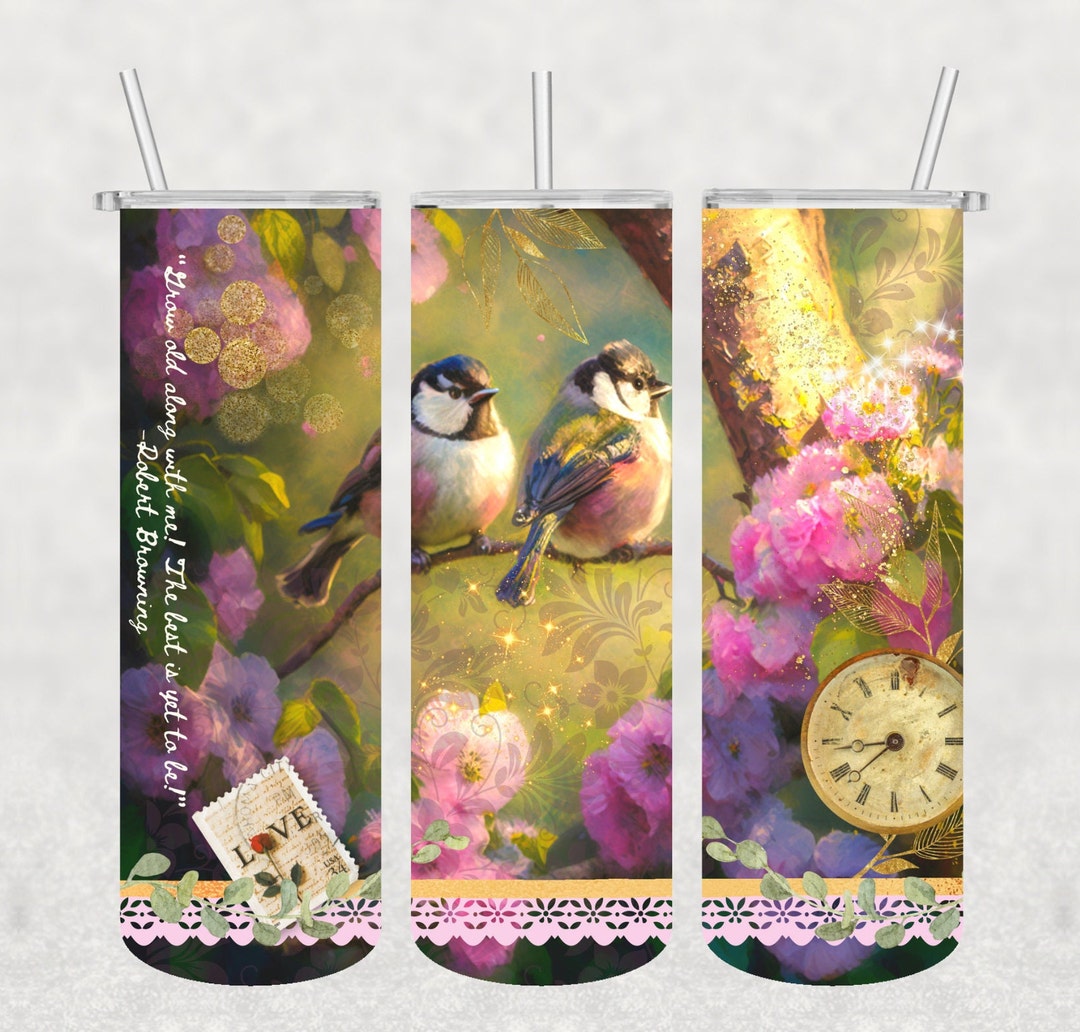 Tumbler Wrap, Chickadees, Love, Birds, 20 Oz Skinny Straight ...