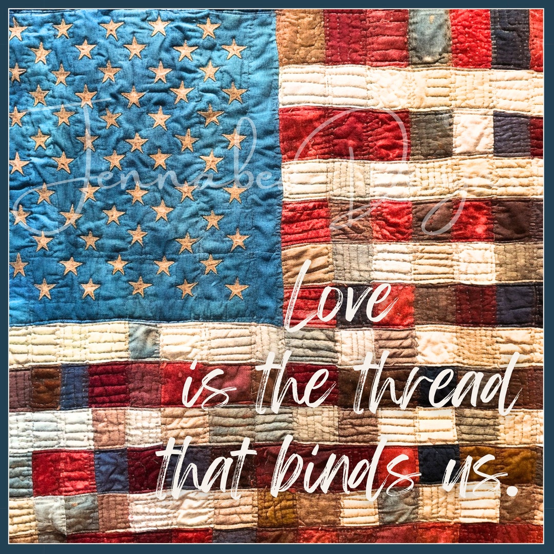 Love is the Thread, Quilting Design, Americana, Primitive, Wreath Sign ...