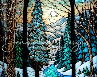 Faux Stained Glass, Rectangular, 8x11, Wreath Sign Design, Sublimation ...