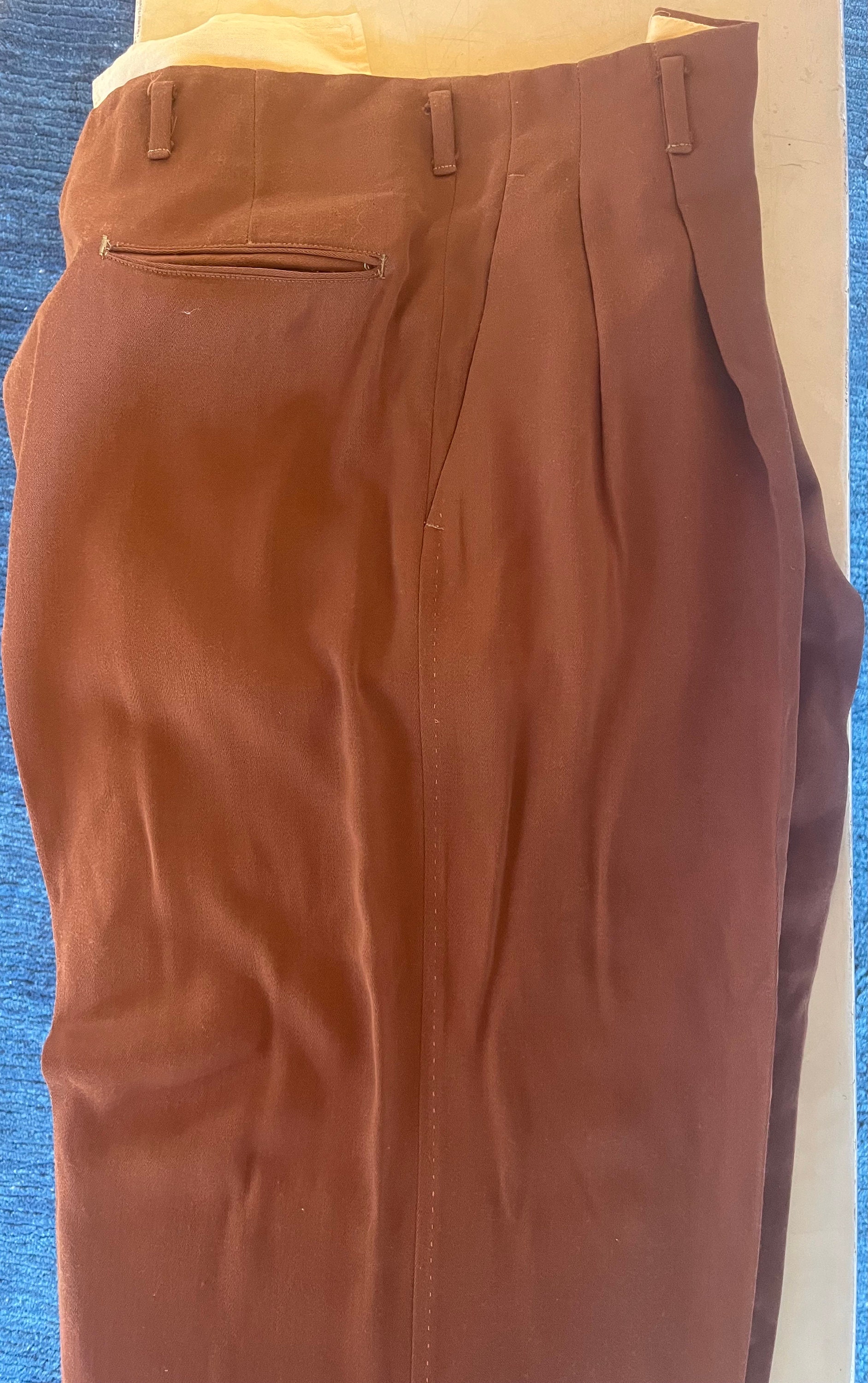 Original 1940s High Waisted Gabardine Slacks - Etsy