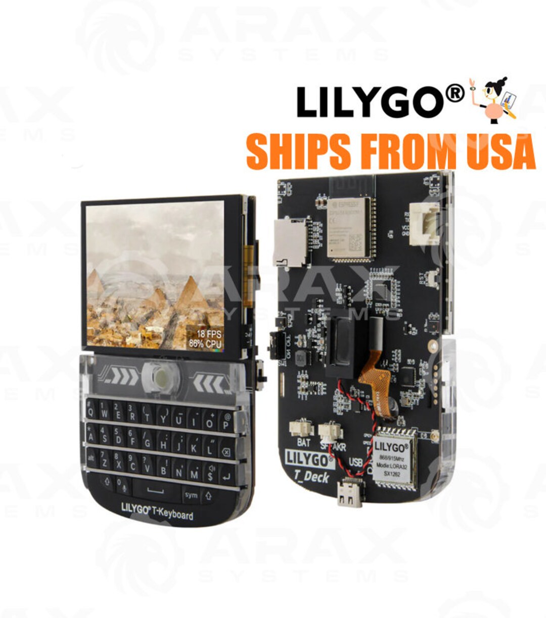 LILYGO® T-DECK Meshtastic Lora 915mhz Black Keyboard Encrypted Mesh ...
