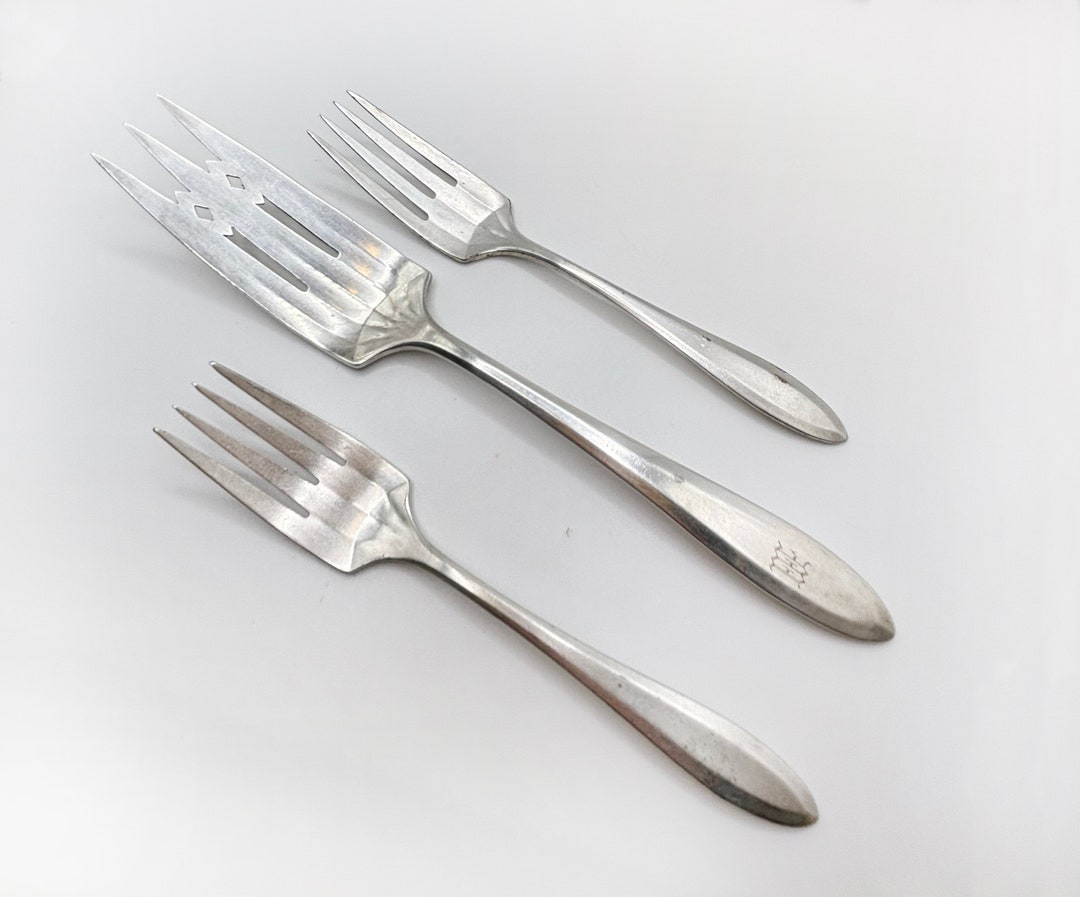 1914 Oneida Community Plate the Patrician Pastry Cake Serving Fork and ...