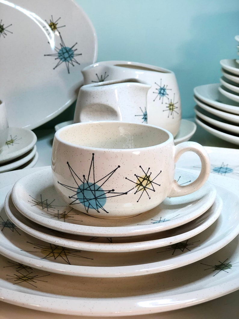 Vintage Franciscan Starburst Dinnerware 1950s Star Design MCM Mid ...