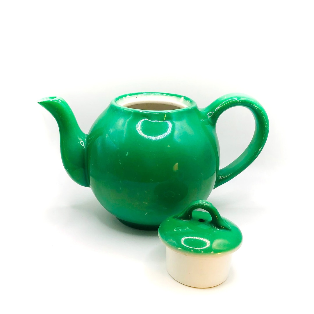 Vintage Avco Vitrified China Tea Pot 1930s Art Deco Alliance Green - Etsy
