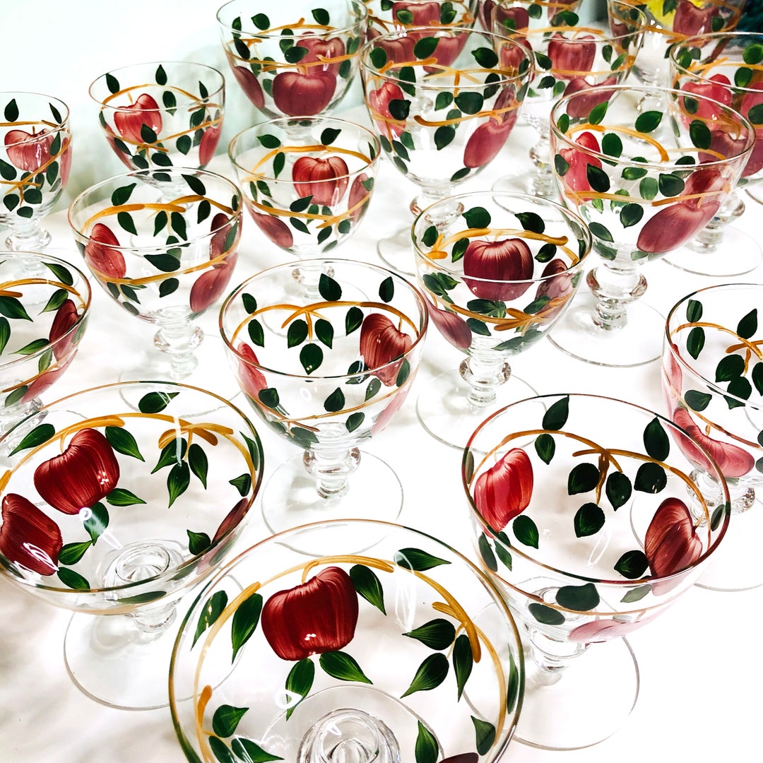 Vintage Franciscan Imperial Western Apple Glassware Lot Discontinued ...