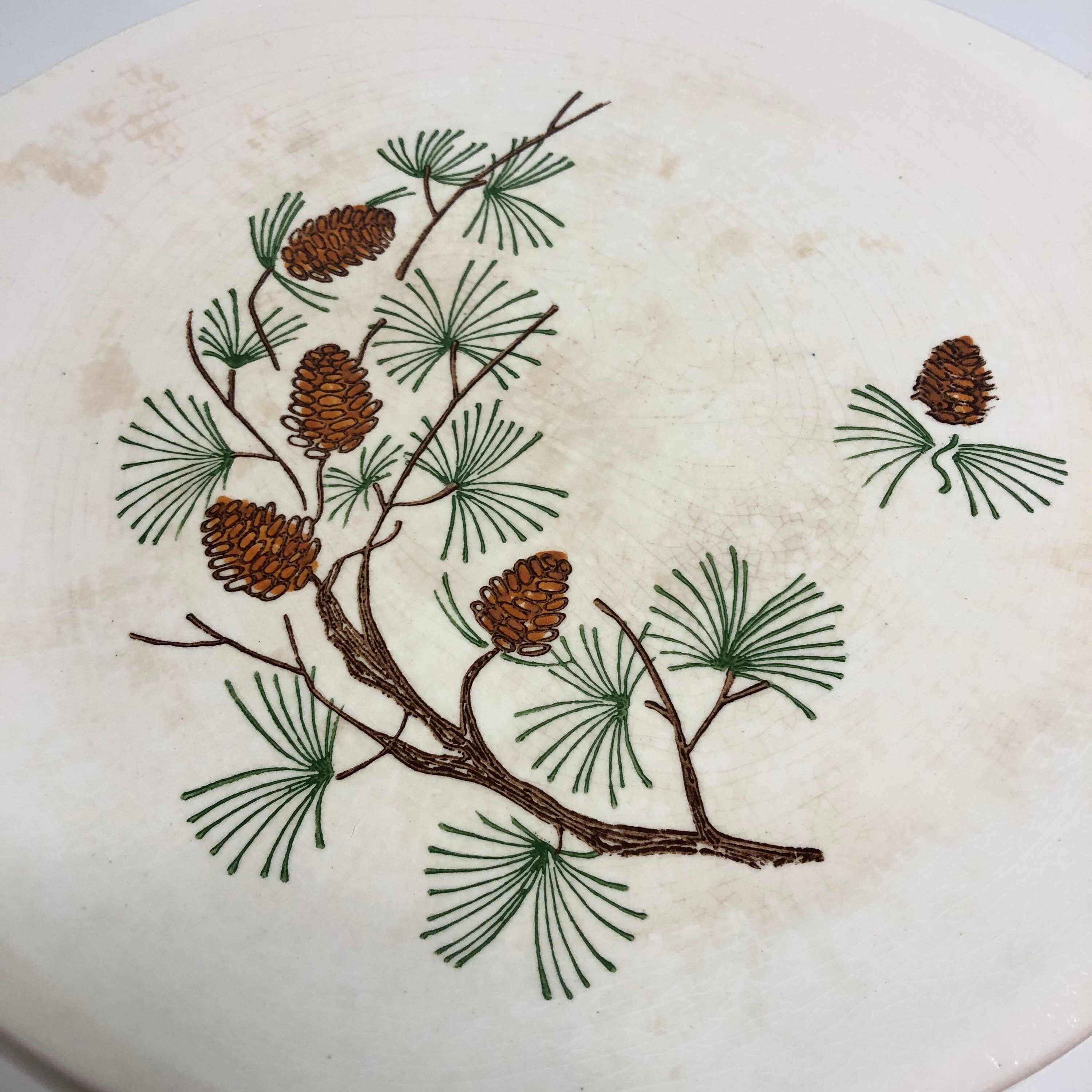 Vintage Stetson Marcrest Misty Pine Cone Platter 1950s 1960s Mid ...