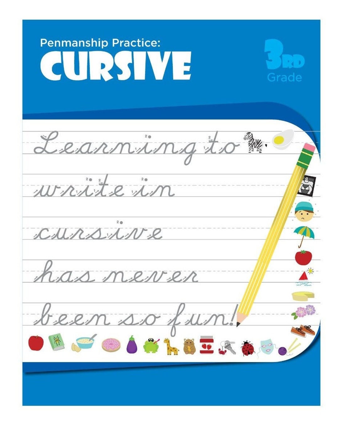 Penmanship Practice Cursive Workbook Kids Digital Art - Etsy