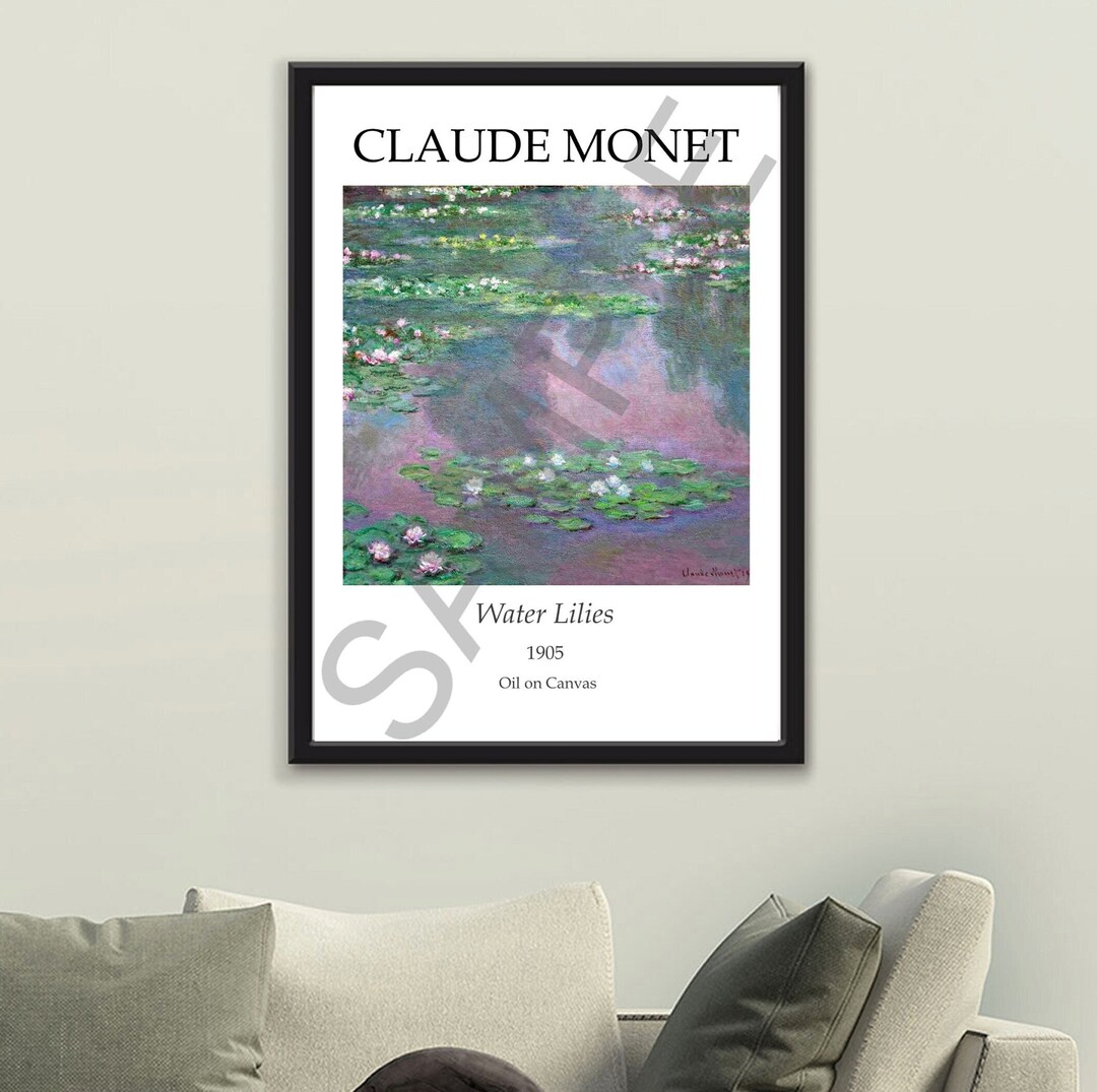 Claude Monet Water Lilies 1905, Poster Print Instant Digital Download ...