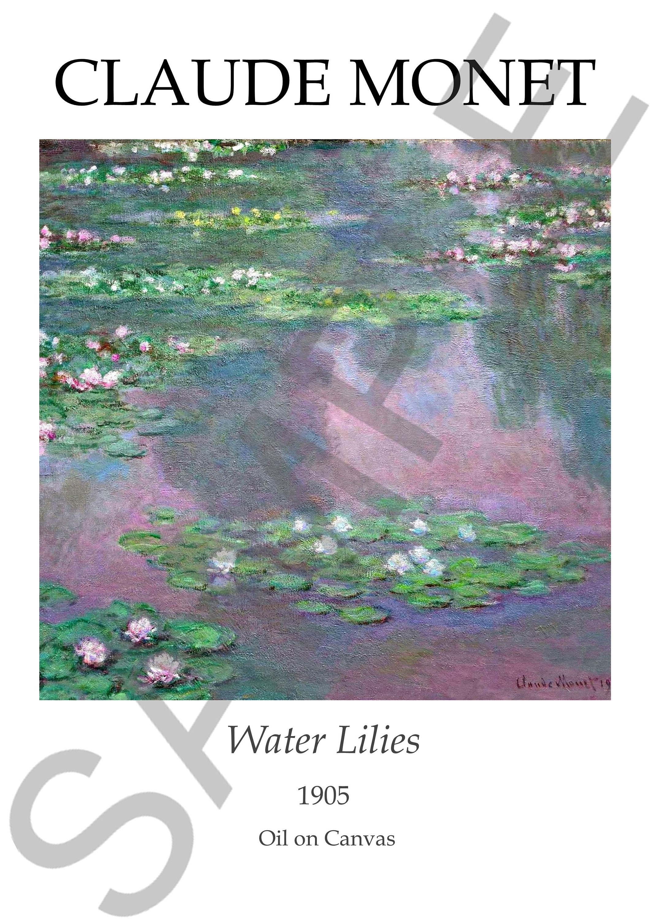Claude Monet Water Lilies 1905, Poster Print Instant Digital Download ...