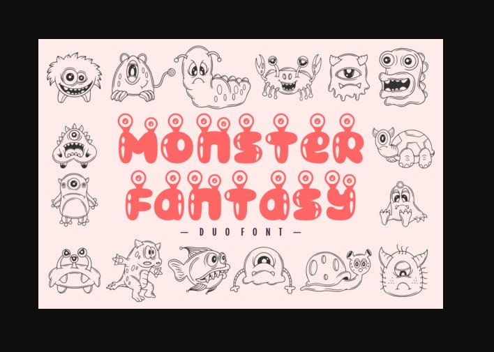 Monster Fantasy Font, Monsters Inc Font SVG, Digital Download, Monsters ...